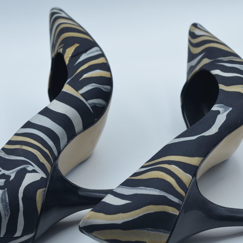 Nine West-Barbe Zebra Print Pumps - Gem
